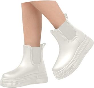 Generic Chaussures pluie en caoutchouc unisexes Imperm&eacute;able Coupe-Vent Bottes jardin s&eacute;curit&eacute; de qualit&eacute; Compris la Semelle int&eacute;rieure Flexibilit&eacute; barefoot po