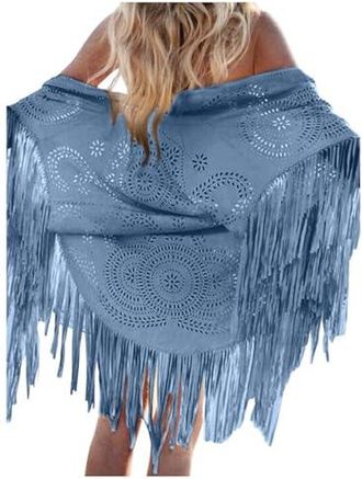 Generic Poncho Femme Hiver Chaud Chale Femme Hiver Chaud Cape Femme Effet enveloppant Cape Courte &Agrave; Pompons &Eacute;l&eacute;gante Et Tendance Automne-Hiver