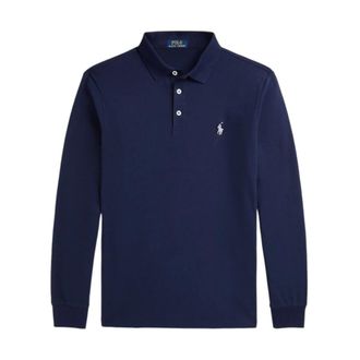 Ralph Lauren Custom Slim Fit Stretch Mesh Polo Shirt - - Tops - Herren - Blau - S
