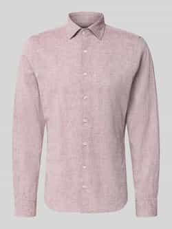 Roy Robson Slim Fit Freizeithemd mit Leinen-Anteil