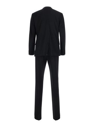 Dolce & Gabbana Mens Martini Single-Breasted Wool Suit Black Suits
