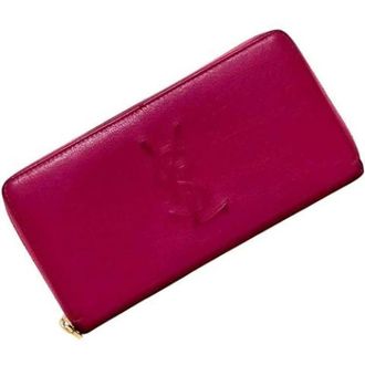 Saint Laurent Portefeuille en cuir Pre-owned - Femme - Pre-owned - Rose - Taille: ONE Size