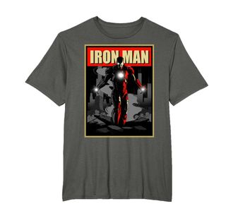 MARVEL Iron Man Rise From The Ashes Deco Style T-Shirt