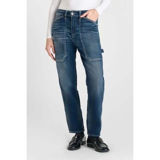 Le Temps Des Cerises Jeans 400/60 girlfriend union taille haute 7/8&egrave;me bleu