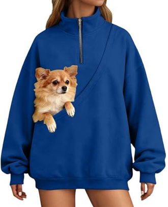 Generic Sweat à Capuche avec Poche pour Chat et Pochette Kangourou - Pull de Transport pour Chat et Chien - Pull à Manches Longues pour Les Amoureux des Anima