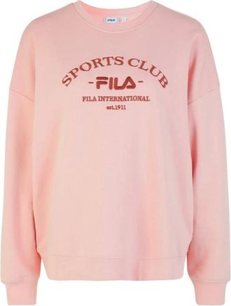Fila Femme, Sweatshirts et sweats &agrave; capuche, Rose, Taille: 38 FR Borod Sweat Ras du Cou Coupe D&eacute;contract&eacute;e