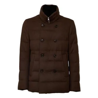 Montecore Doppelreihiger Mantel mit hohem Kragen - - Coats - Herren - Braun - 2XL