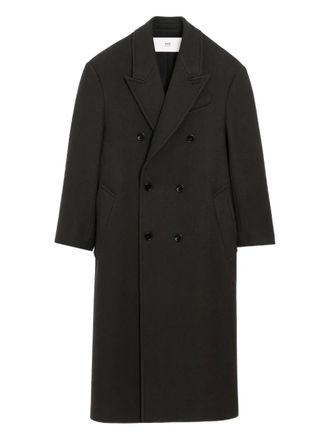 Ami manteau en laine à boutonnière croisée - Gris