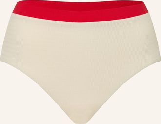 Seafolly High-Waist-Bikini-Hose Bandwave weiss