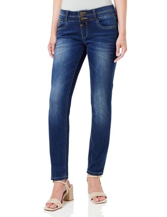 Timezone Damen Enyatz- 92 % Baumwolle, 7 T-400, 1 Elasthan Slim Jeans, Blau (Blue Royal Wash 3065), 30W / 34L EU