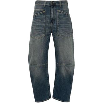 Nili Lotan Cerulean Blue Gewaschene Denim Jeans - - Jeans - Damen - Blau - W24
