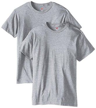 Hanes Mens Nano Premium Cotton T-Shirt (Pack of 2), Light Steel, Medium