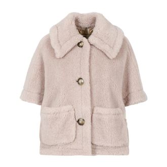 Max Mara Alpaka- und Woll-Teddy-Cape - - Jackets - Damen - Beige - S/M