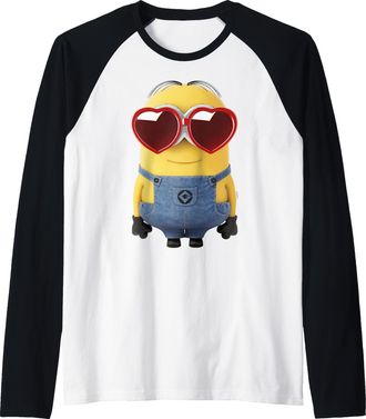 MINIONS Minions Valentines Day Dave Heart Glasses Raglan