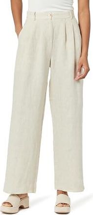 The Drop Amalia Relaxed Pleated Trousers Pantalons, Lin Naturel, M
