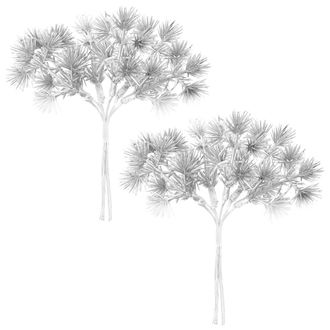 Cabilock Alipis 2 St&uuml;ck K&uuml;nstliche Weihnachtsdeko Kiefernzapfenzweige aus Kunststoff Weihnachtliche Dekoration f&uuml;r Kr&auml;nze B&auml;ume und Festliche Anl&auml;sse