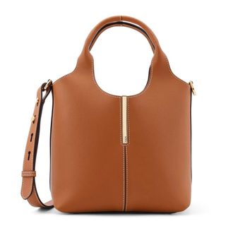 Tod's Femme, Sacs, Brun, Taille: ONE Size Sac &agrave; main en cuir avec d&eacute;tail en m&eacute;tal