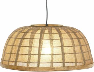 DKD Home Decor Decke von Baumwoll -Rattan 48x48x21.5 Natürlicher Baumwoll -Rattan -Material Multicolor -Farbfamilie Decke und Details anwendet