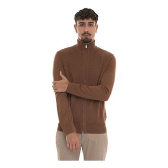 HUGO BOSS Homme, Pulls, Brun, Taille: 2XL Cardigan textur&eacute; avec double fermeture &eacute;clair