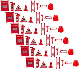 Cabilock 6sätze Mini-feuerlöscher Spielzeug Für Junge Mädchen Partygeschenke Puppenhauszubehör Miniatur-szenen-Accessoires Für Bildungszwecke