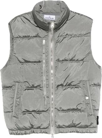 Stone Island Homme, Vestes, Gris, Taille: M Compass Badge Gilet