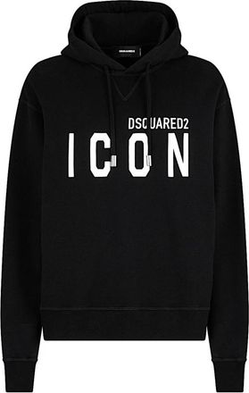 Dsquared2 Homme, Sweatshirts et sweats &agrave; capuche, Noir, Taille: S Felpa