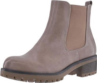Elara Bottes Femme Chelsea Chunkyrayan S160 Khaki-36