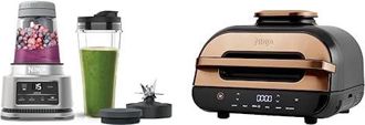 Ninja Ninja Foodi Power Nutri Blender 2-en-1, mixe des bols de smoothie et des boissons glac&eacute;es, CB100EU + Ninja Foodi MAX Health Grill & Air Fryer, 6-en-1,