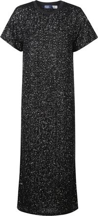 Ralph Lauren Femme, Robes, Noir, Taille: 38 FR Robe en coton avec logo