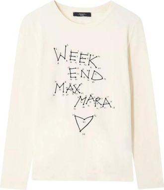 Max Mara Femme, Tops, Blanc, Taille: 44 FR Renoir Long Sleeve Top