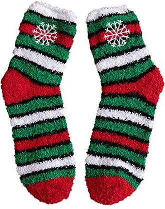 Generic MJGkhiy Chaussettes de No&euml;l Thermiques Dhiver Chaudes Chaussette Polaire Maison En Peluche Chaussettes Thermiques Doux Laine Fluffy Socks Mignon Chaus