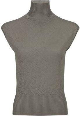 Rick Owens Pull &agrave; col montant sans manches en cachemire