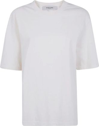 Golden Goose Homme, Tops, Blanc, Taille: XL T-shirt ras du cou en coton