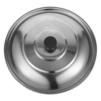 Cabilock Tragbarer Topfdeckel Edelstahl Mit Anti Hei&szlig; Griff Universeller Metall Deckel F&uuml;r Haushaltst&ouml;pfe Pfannen Und Woks Sicherer Verbr&uuml;hschutz