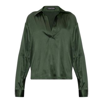Tom Ford Das Seidenhemd - - Blouses & Shirts - Damen - Gr&uuml;n - XS
