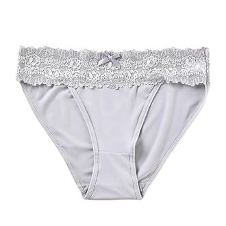 Generic Culotte en dentelle pour femme - Taille haute - Transparent - Doux - Respirant - Confortable - Slip pour femme - Taille haute - Lingerie No Show - Sli