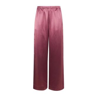 By Malene Birger Cabello Wide Leg Satin Hose - - Trousers - Damen - Braun - XS