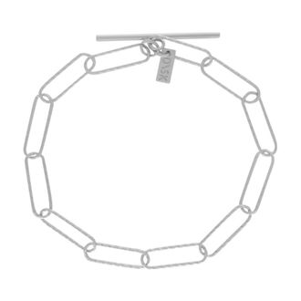 Dansk Copenhagen Bracelet &agrave; maillons trombone avec barre en T - Femme - Accessoires - Gris - Taille: ONE Size