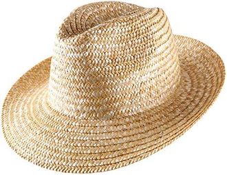 Classic Italy Chapeau Fedora Paille Large Bord, Homme ou Femme Classic Fedora Paille Large - Taille 59 cm - Naturel