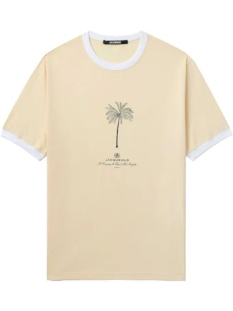 Jacquemus t-shirt à logo imprimé - Tons neutres