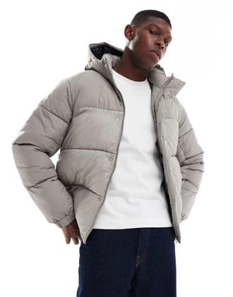 Jack & Jones Doudoune à capuche - Gris