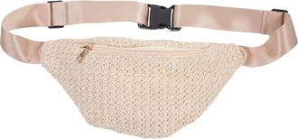 BESPORTBLE COLLBATH Kleiner Crossbody Bauchtasche Geflochten aus Imitation Stroh f&uuml;r Damen Tagesausfl&uuml;ge Shoppen und Fahrradfahren 12.2X6.3X0.8 Zoll mit Lippenst