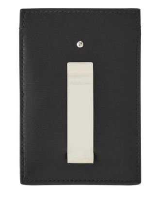 Ferragamo porte-cartes en cuir à logo imprimé - Noir