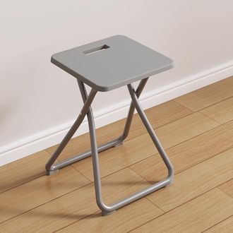 Generic Klapphocker Tragbarer Mit Griff, X -förmige Stabile Struktur, Leise Und rutschfeste Füßchen Für Platzersparnis Und Einfache Aufbewahrung(Gray)