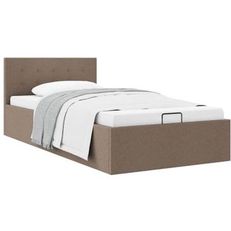 vidaXL Stauraumbett Hydraulisch Taupe Stoff 100&times;200 cm Vidaxl