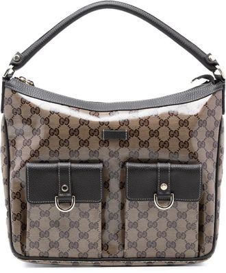 Gucci Crossbody Bags - GG Crystal Abbey D Ring Handbag - Gr. unisize - in Braun - f&uuml;r Damen