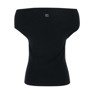 Semicouture Off-Shoulder Top - - Tops - Damen - Schwarzk - S