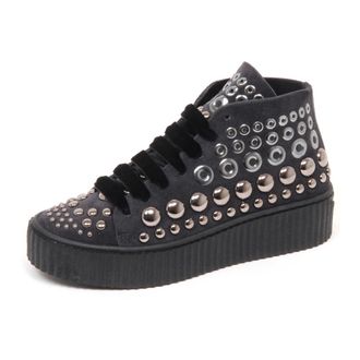 Pinko Studded Dark Grey Wedge Sneakers - - Shoes - Damen - Grau - 36 EU