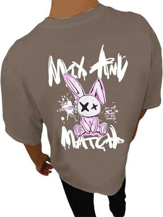 Generic T-shirt pour homme - Dos imprim&eacute; - T-shirt d&eacute;t&eacute; &agrave; manches courtes - T-shirt tendance - Style r&eacute;tro - Chemise d&eacute;contract&eacute;e pour gar&ccedil;on - Col rond - Gra