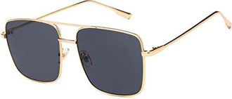 Generic Lunettes de soleil carrées en métal vintage 2025 pour vacances, pare-soleil décoratif (couleur : C, taille : moyen), a, Taille unique